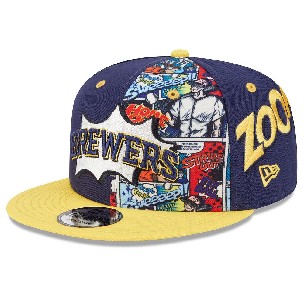 Youth New Era Navy/Gold Milwaukee Brewers 2025 MLB Diamond Hero Edition ...