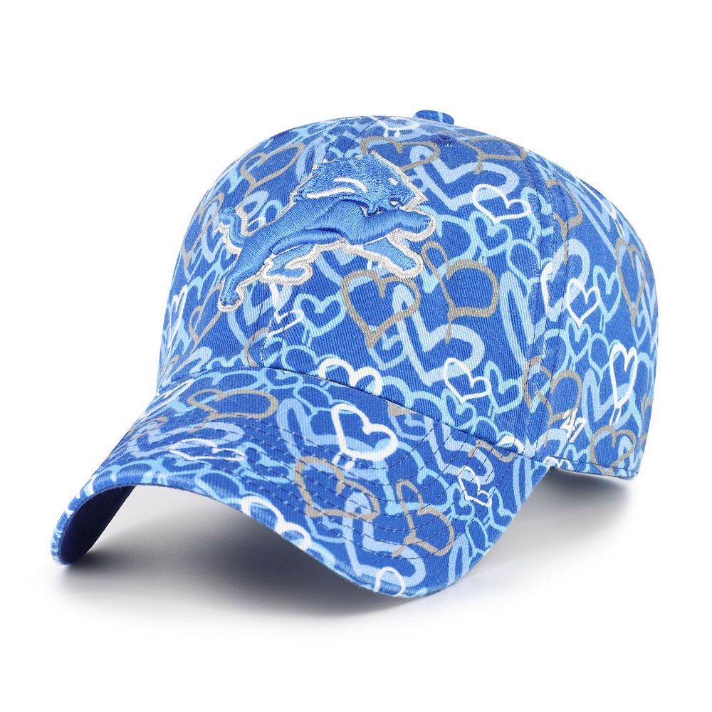 Girls Toddler '47 Blue Detroit Lions Mural Clean Up Adjustable Hat