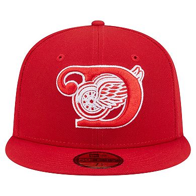 Men's New Era Red Detroit Red Wings Deceptor 59FIFTY Fitted Hat
