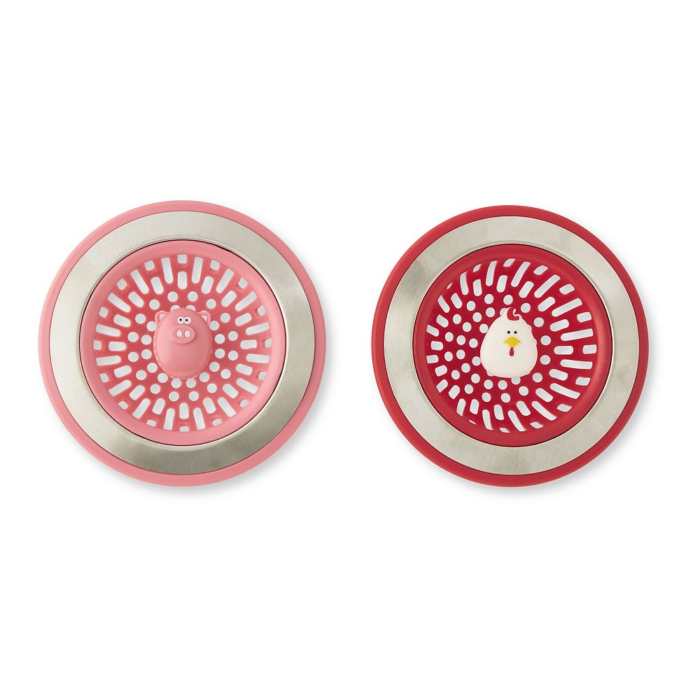 Core Kitchen 2-pc. Figural Pig & Chicken Sink Strainer Set