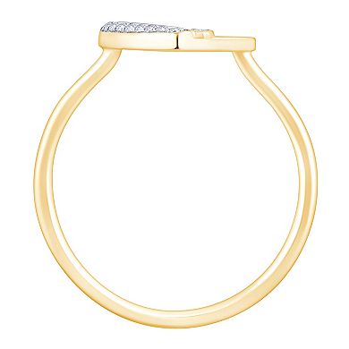 Always Mine 14k Gold Over Silver Diamond Accent Heart Ring