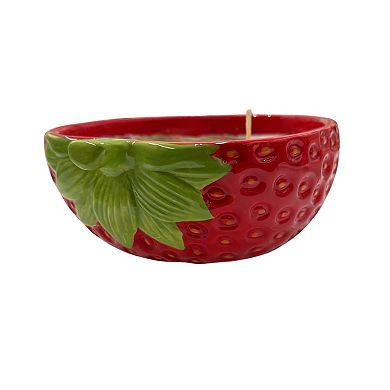 Enchante Strawberry Scented 9-Oz. Ceramic Candle