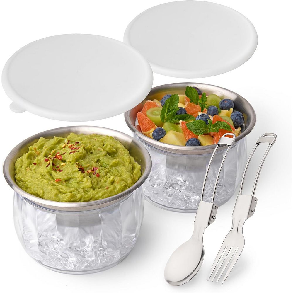 Useful Co Dip Bowl 2pk 20oz Ice Serving Bowls with Lids