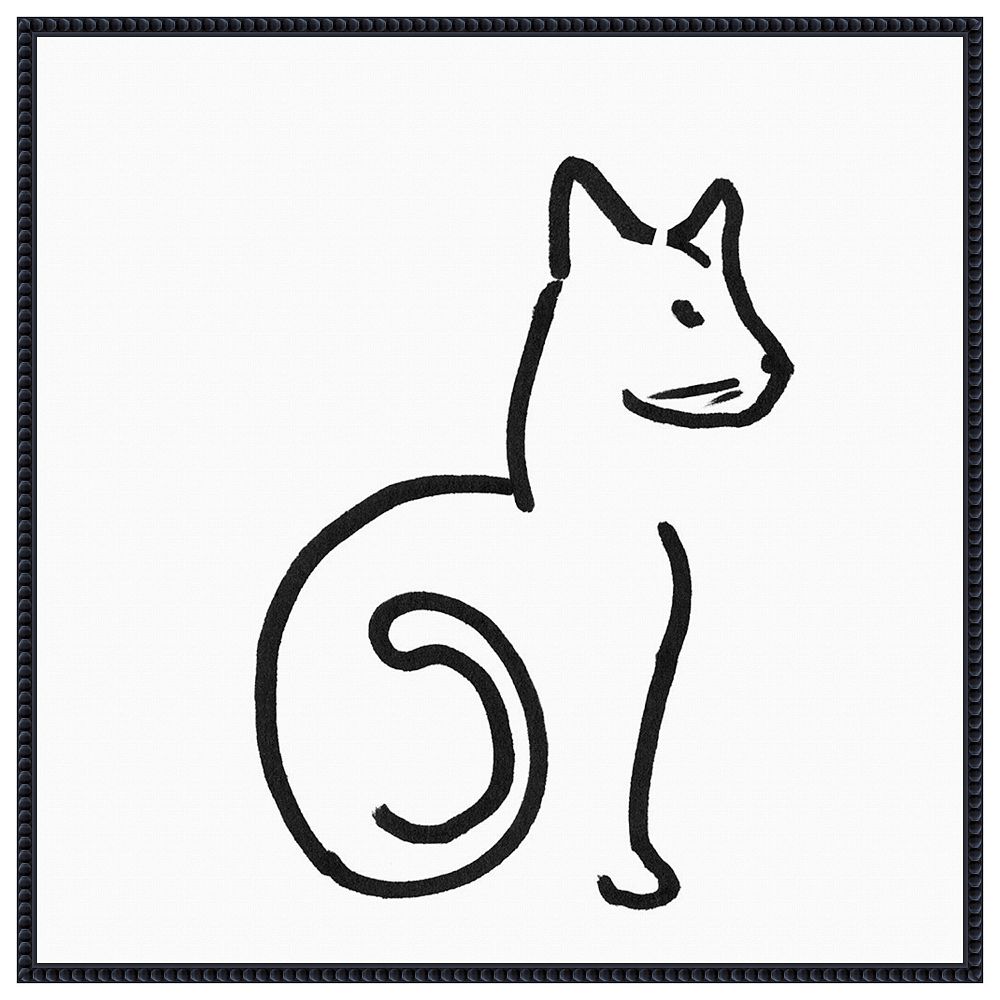 Kitteh II by Alicia Longley Framed Canvas Wall Art Print