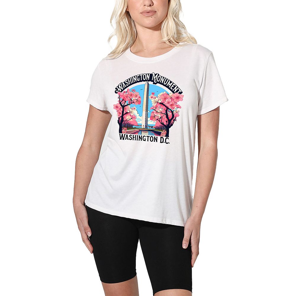 Juniors' Washington Cherry Blossoms Graphic Tee