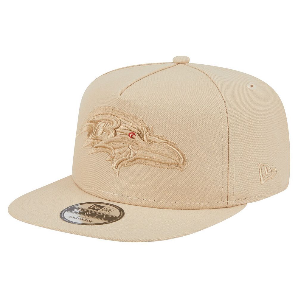 Men's New Era Light Beige Baltimore Ravens Color Pack A-Frame 9FIFTY ...