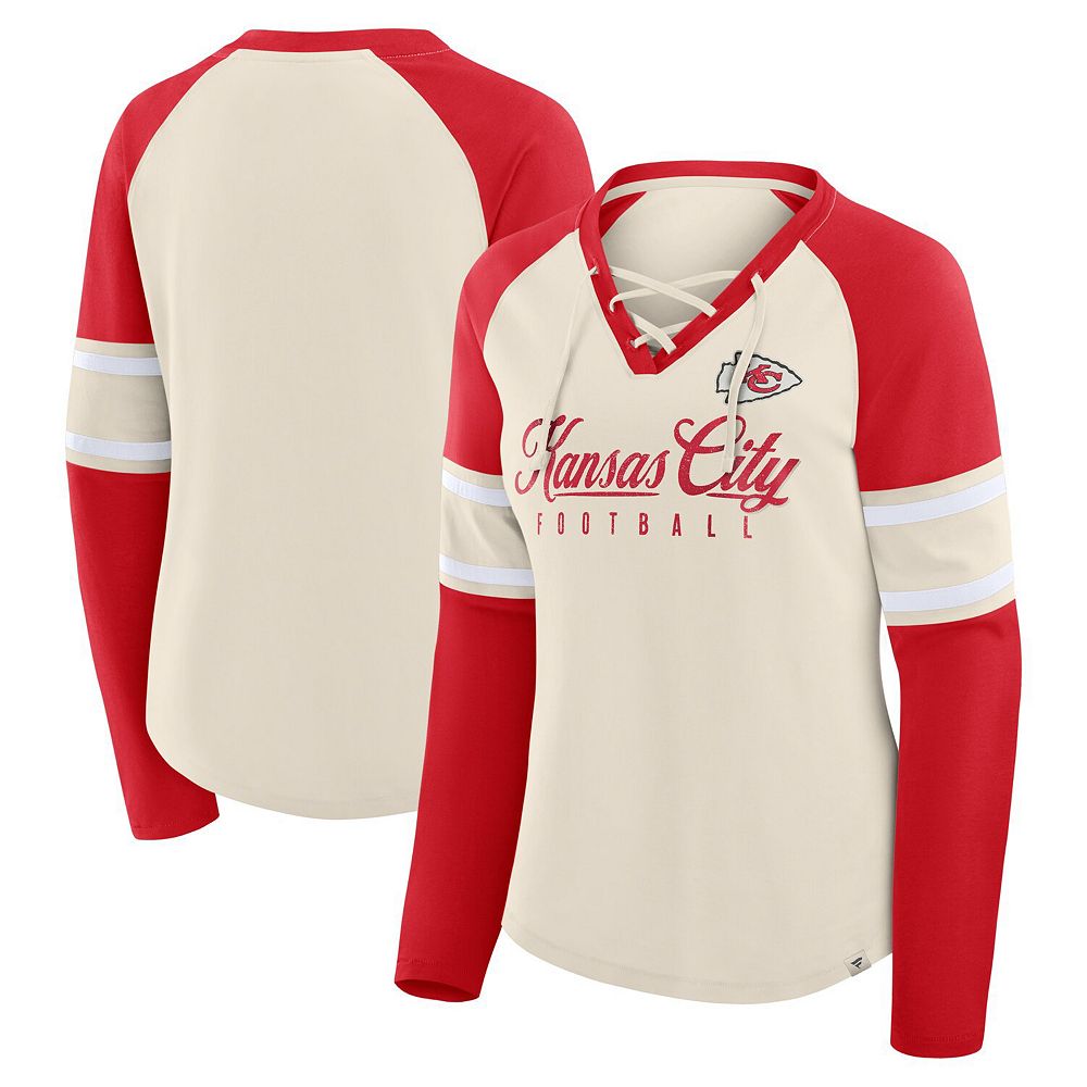 Women's Fanatics Cream/Red Kansas City Chiefs Hometown Gridiron Hero ...