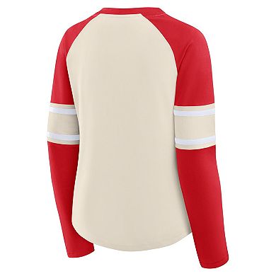 Women's Fanatics Cream/Red Kansas City Chiefs Hometown Gridiron Hero ...