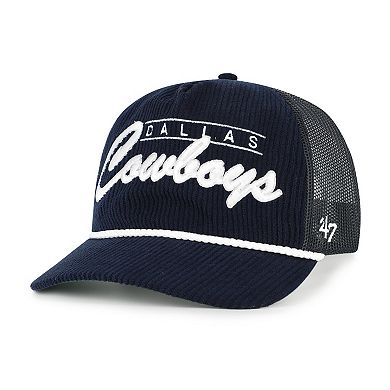 Men's '47 Navy Dallas Cowboys Double Header Relaxed Corduroy Hitch Hat