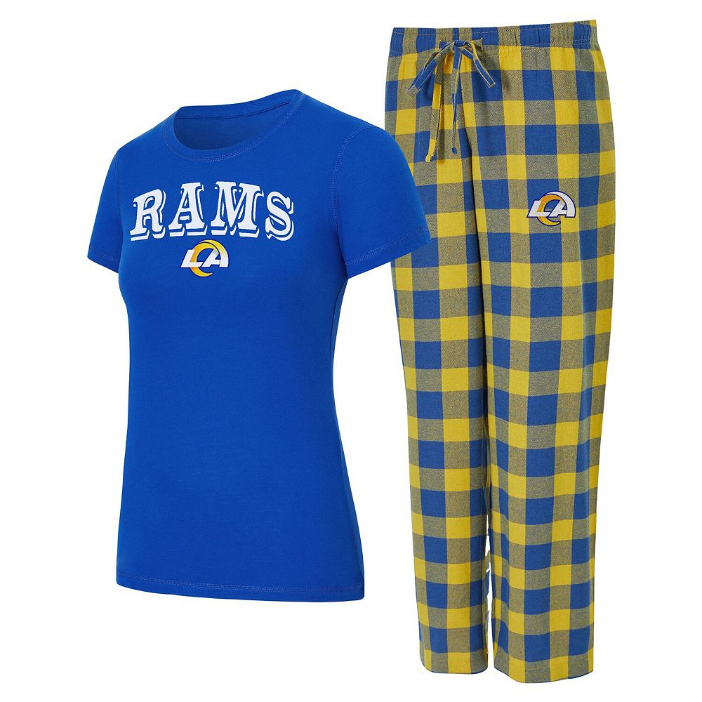 Women's Concepts Sport Royal/Gold Los Angeles Rams Avondale T-Shirt ...