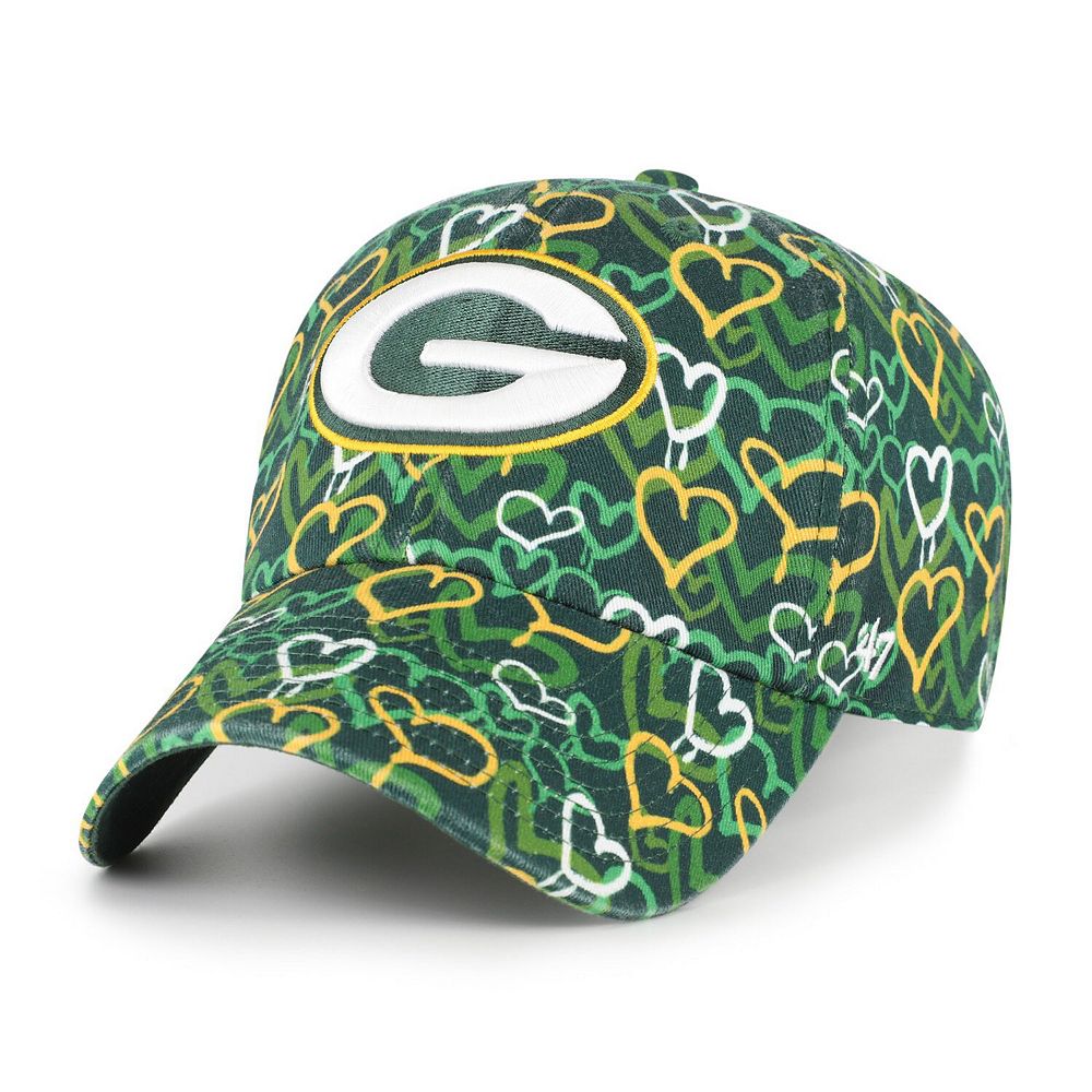 Girls Preschool '47 Green Green Bay Packers Mural Clean Up Adjustable Hat