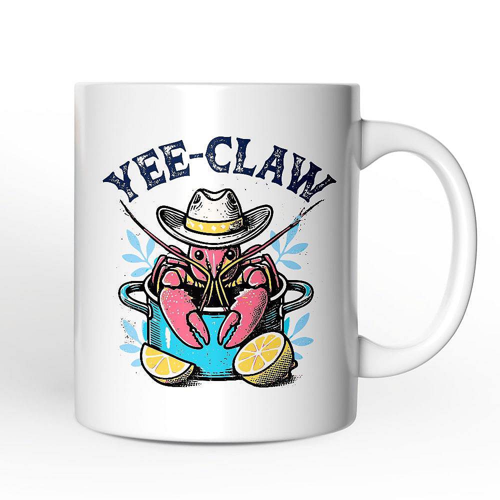 Crawfish Yee-Claw Western Cowboy Mug, Summer Boil Season Gift for Fish