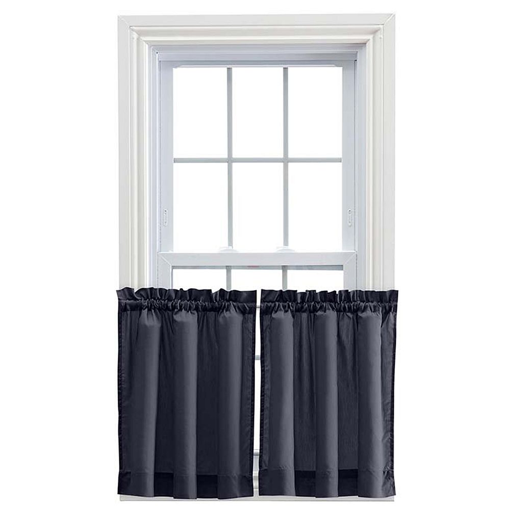 Stacey 1.5" Rod Pocket High Quality Fabric Solid Color Window Tailored ...