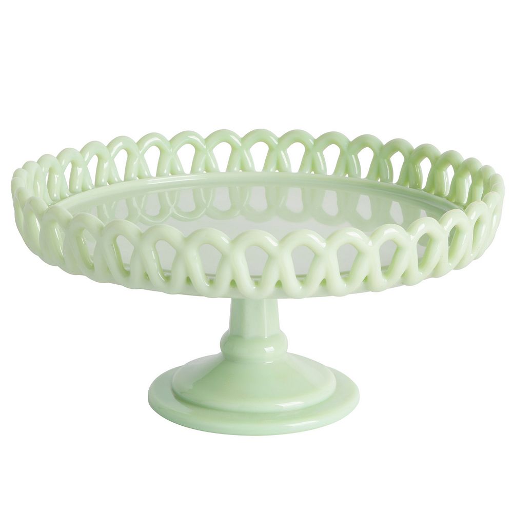 Glass Loop Cake Stand in Mint
