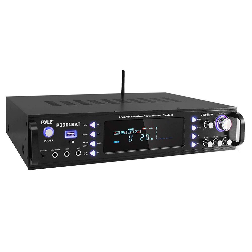 Pyle 3000W Bluetooth 5.0 Home Stereo Amplifier