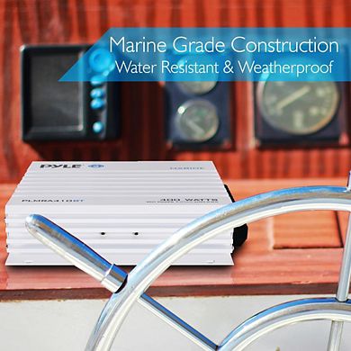 Pyle 4-Channel Elite Bluetooth Marine Amplifier - Waterproof Audio Amp ...