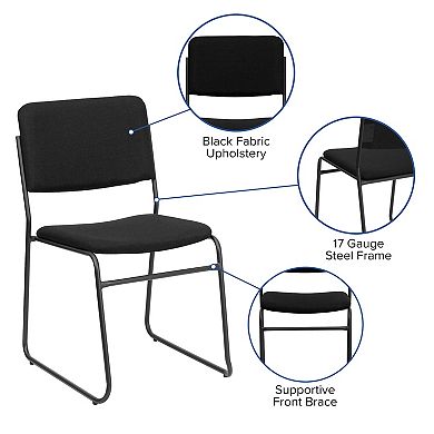 Flash Furniture 500 lb. Capacity High Density Stacking Chair with Sled Base