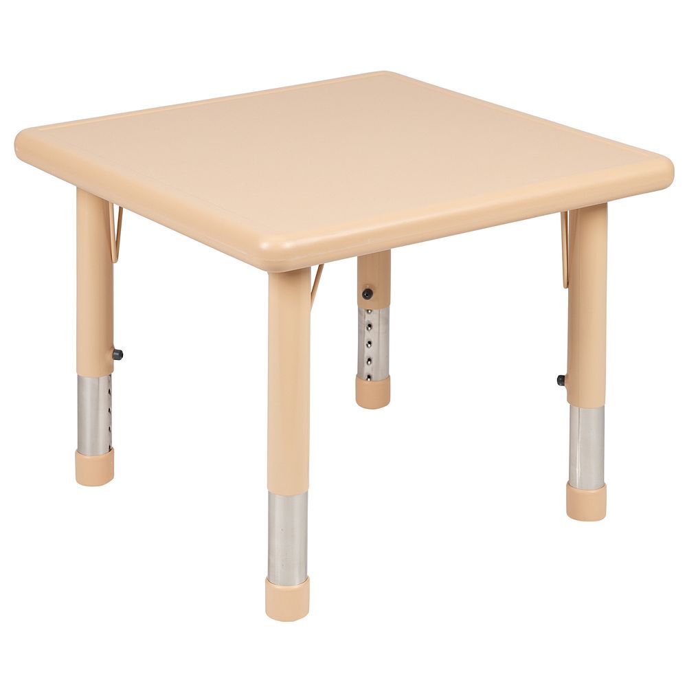 Flash Furniture 24" Square Plastic Height Adjustable Activity Table ...