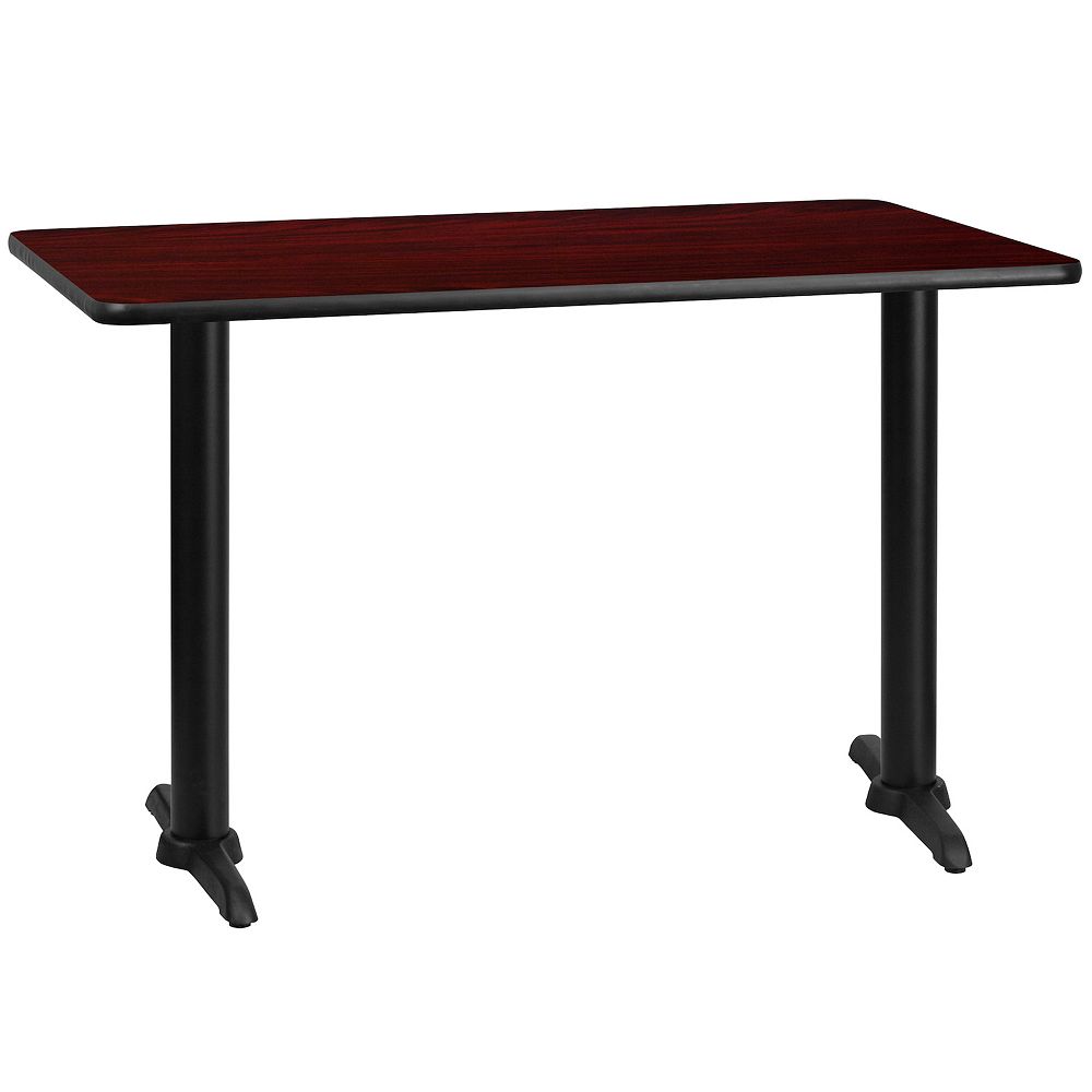 Flash Furniture 30'' x 48'' Rectangular Laminate Table Top with 5'' x ...