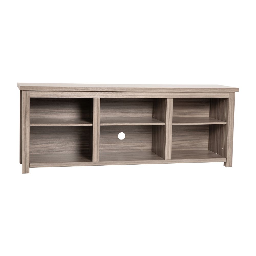 Flash Furniture TV Stand for up to 80" TVs with 6 Open Storage Compartments