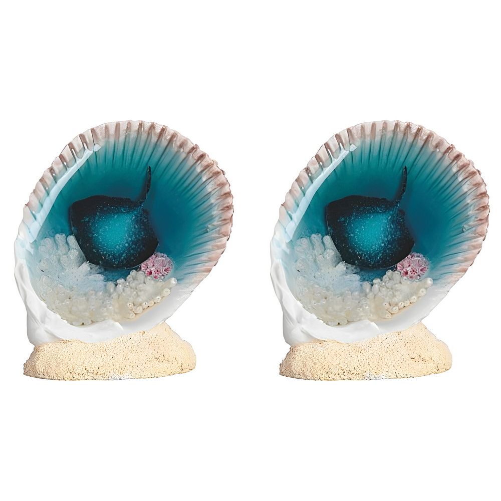 FC Design 2-PC Set 3"H Stingray in Shell Figurine Decoration Home Room ...