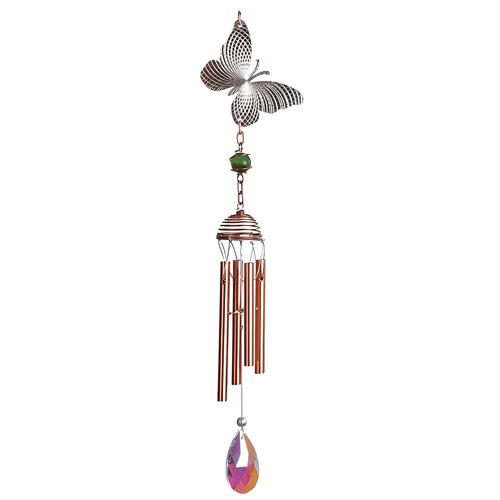 FC Design 17" Long Butterfly Wind Chime Decoration Garden and Patio Decor