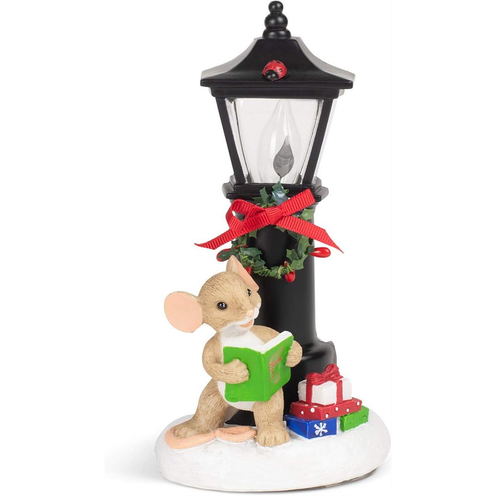 Roman Charming Tails Mice by Lamp Post Plug in Night Light 7 Inch ...