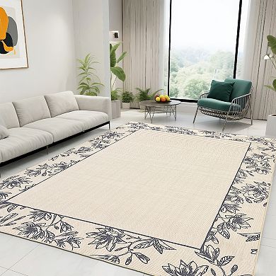Garvee Modern Solid Color Washable Area Rug for Living Room Non Slip ...