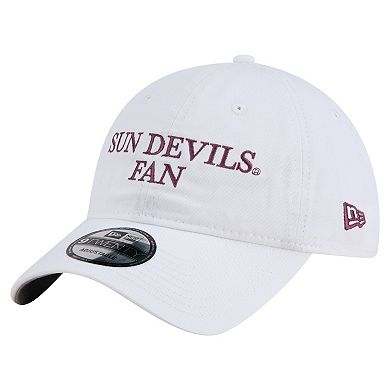 Men's New Era White Arizona State Sun Devils Fan 9TWENTY Adjustable Hat