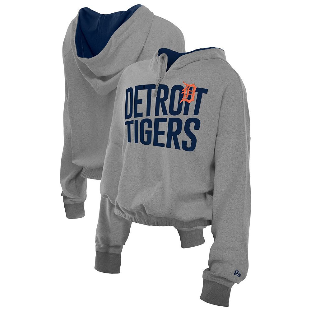 Women's New Era Heather Gray Detroit Tigers Reversed Out French Terry ...