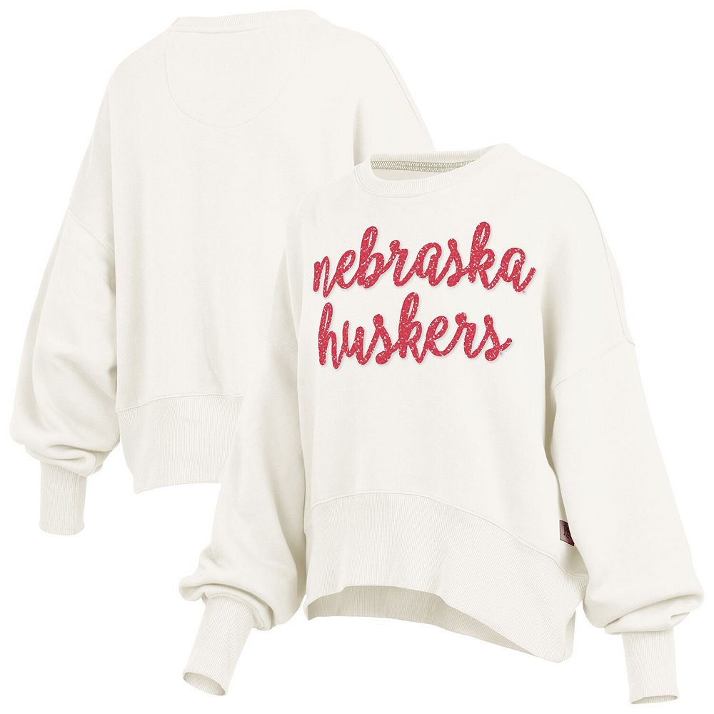 Women's Pressbox Cream Nebraska Huskers Oversized Chelsea Waist Length ...