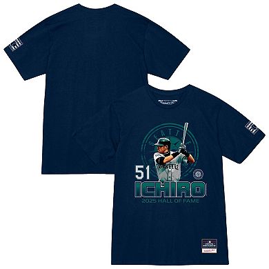 Men's Mitchell & Ness Ichiro Suzuki Navy Seattle Mariners Hall of Fame ...