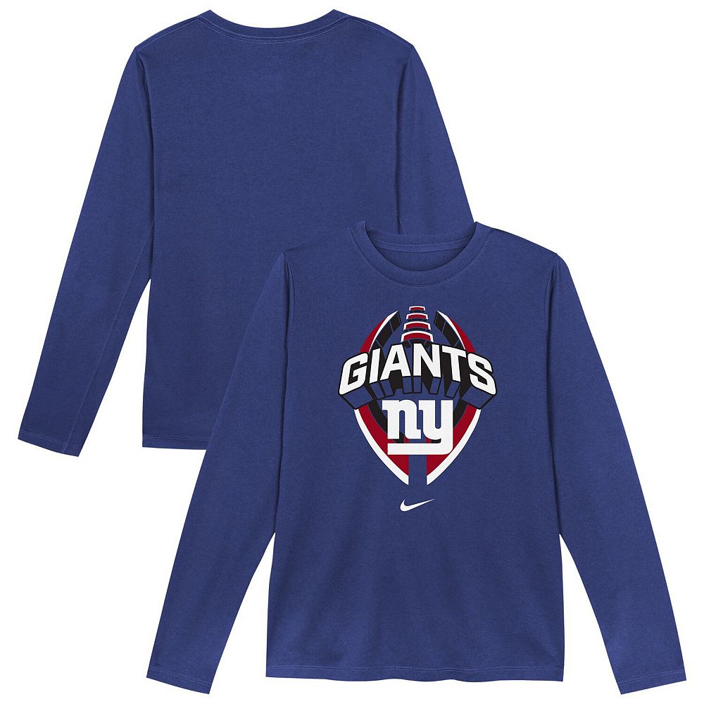 Toddler Nike Blue New York Giants Primetime Legend Icon Long Sleeve ...
