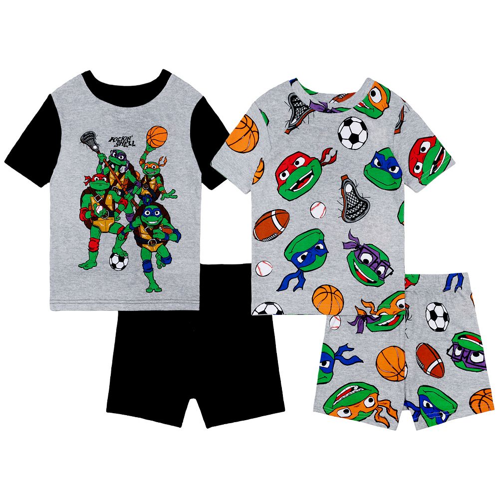 Boys 4-10 Teenage Mutant Ninja Turtles "Turtle Sports" 4-Piece Pajama ...