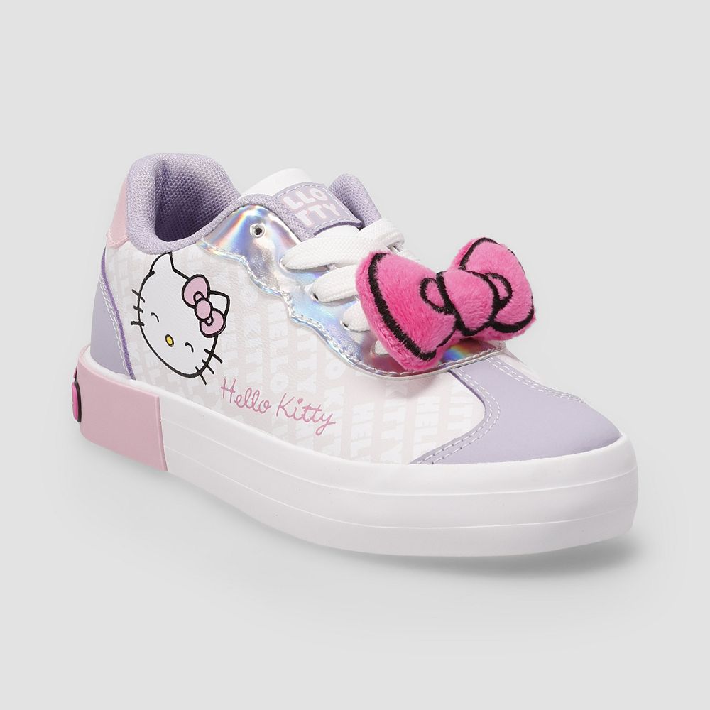 Sanrio Hello Kitty Court Little Kid Girls Lace-Up Sneakers With Bow Accent