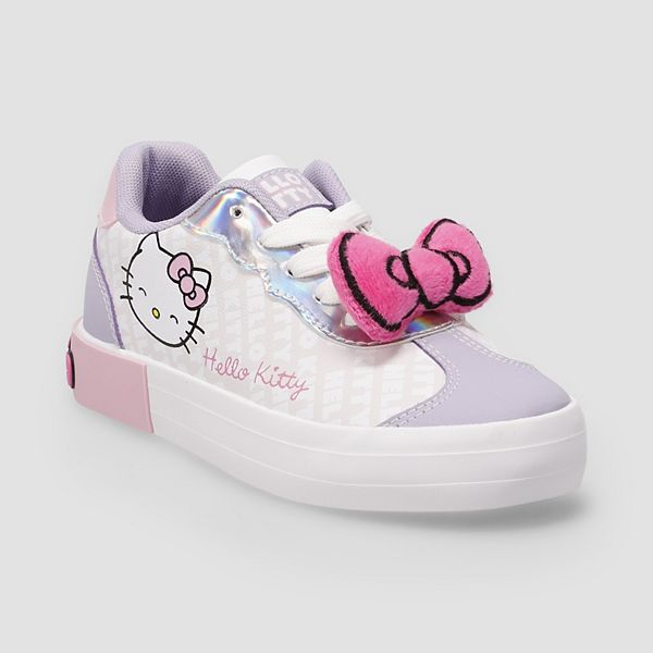 Sanrio Hello Kitty Court Little Kid Girls Lace-Up Sneakers With Bow Accent