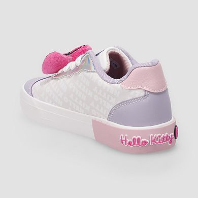 Sanrio Hello Kitty Court Little Kid Girls Lace-Up Sneakers With Bow Accent