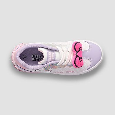 Sanrio Hello Kitty Court Little Kid Girls Lace-Up Sneakers With Bow Accent