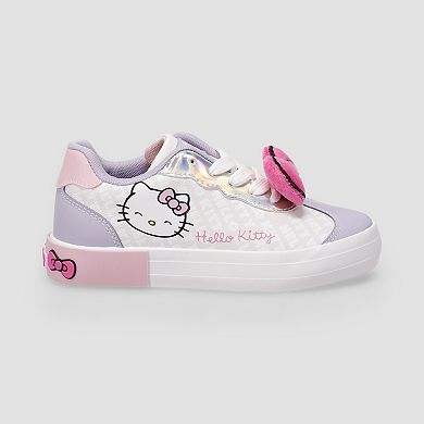 Sanrio Hello Kitty Court Little Kid Girls Lace-Up Sneakers With Bow Accent