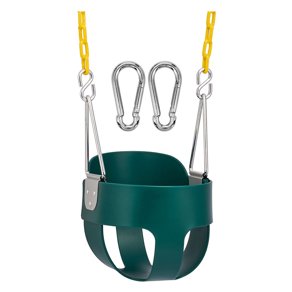 Sorbus High Back Bucket Swing for Infants and Toddlers, with Coated ...