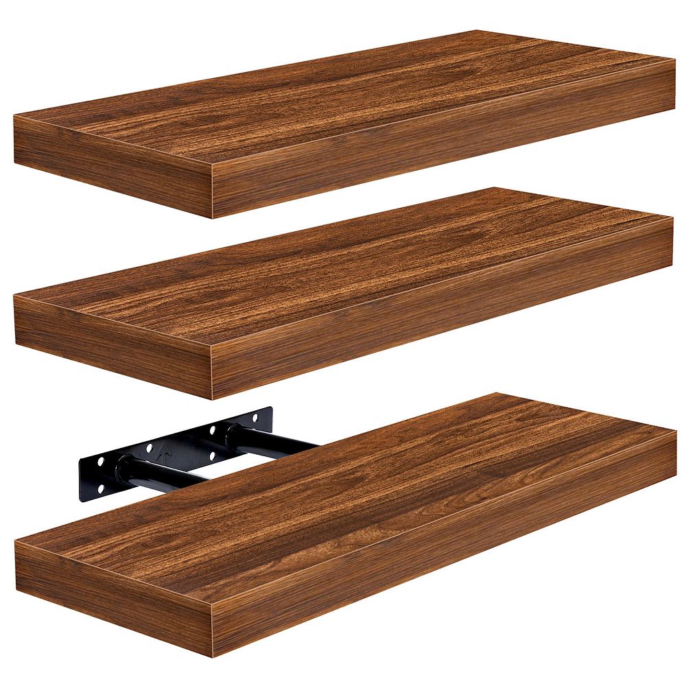 3 Pack 16 Inch Sorbus Long Floating Wall Shelves for Bedroom, Decor ...