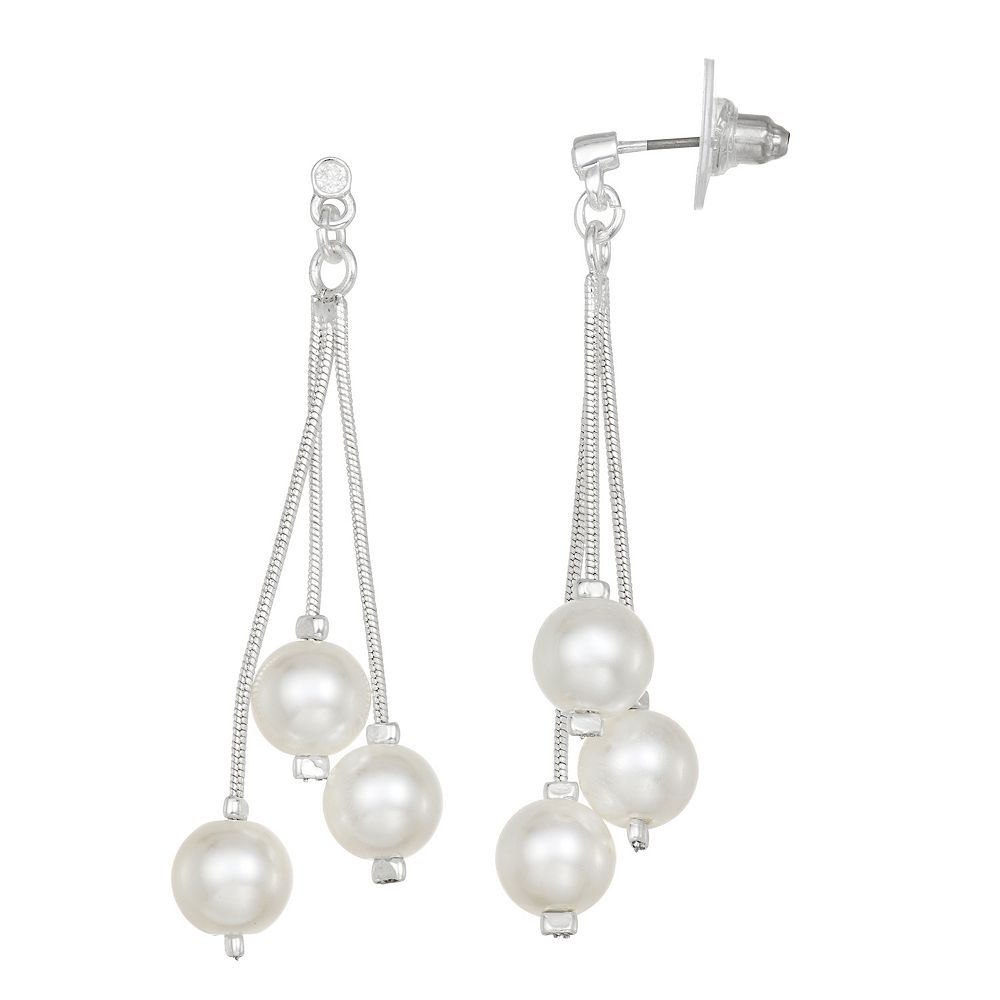 You're Invited Pearl Linear Drop Earrings