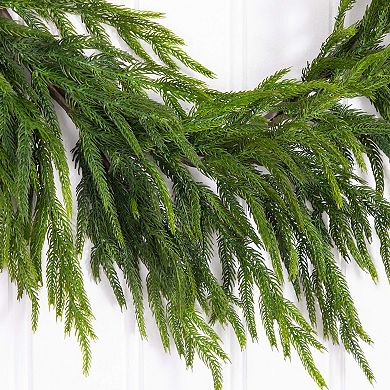 nearly natural 6-ft. Artificial Real Touch Norfolk Island Pine Garland