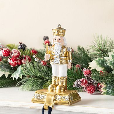 Glitzhome Set of 2 Nutcracker Stocking Holders, Christmas Resin ...