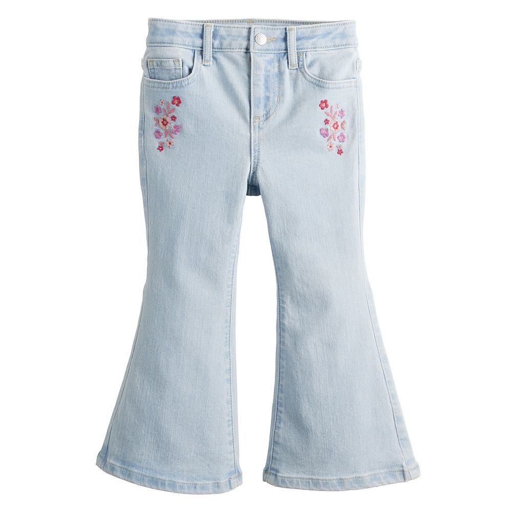 Girls 4-12 Jumping Beans® High-Rise Patch Pocket Flare Jeans