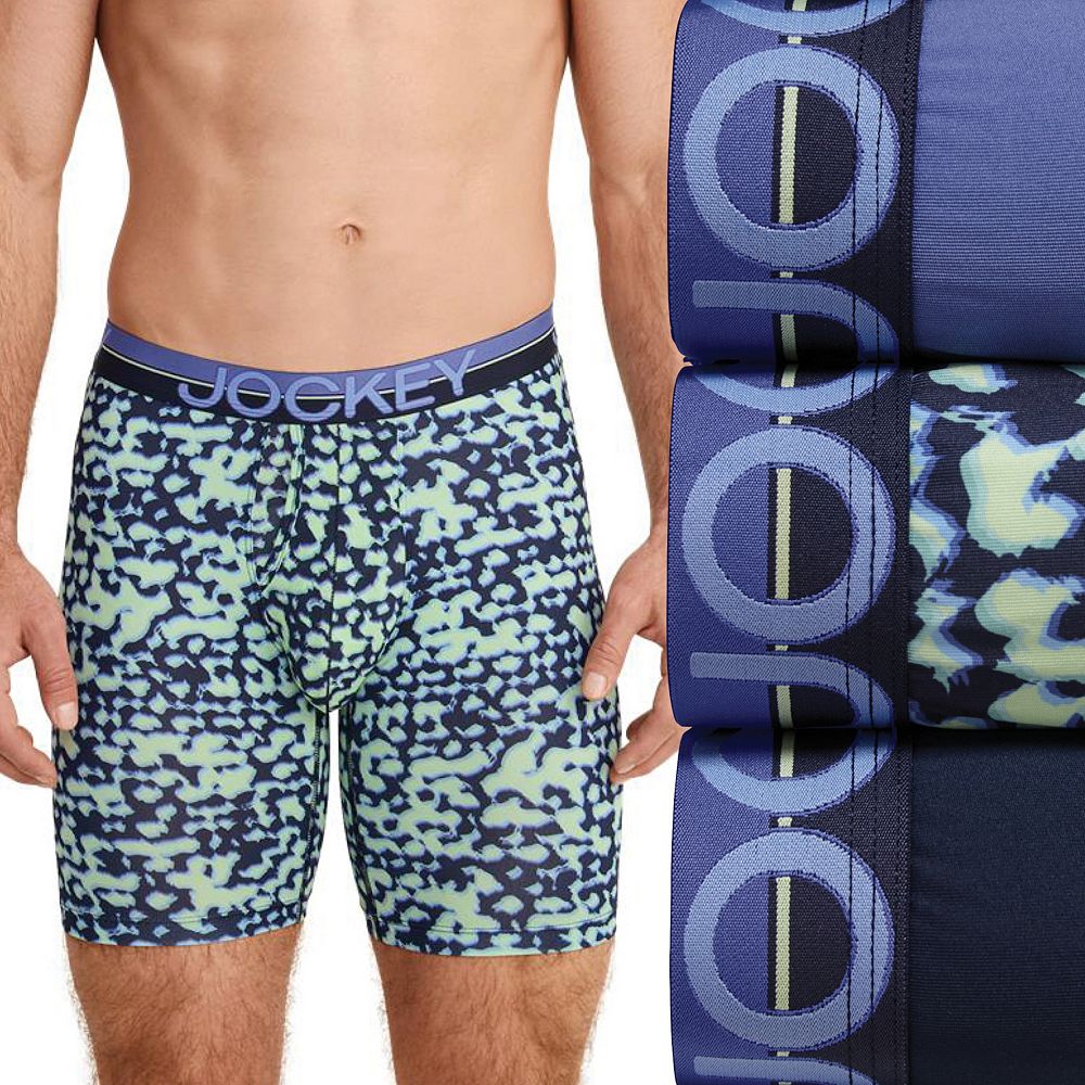 Men's Jockey® 3-Pack Infinite Cool Microfiber Stretch 8" Long Leg Boxer ...