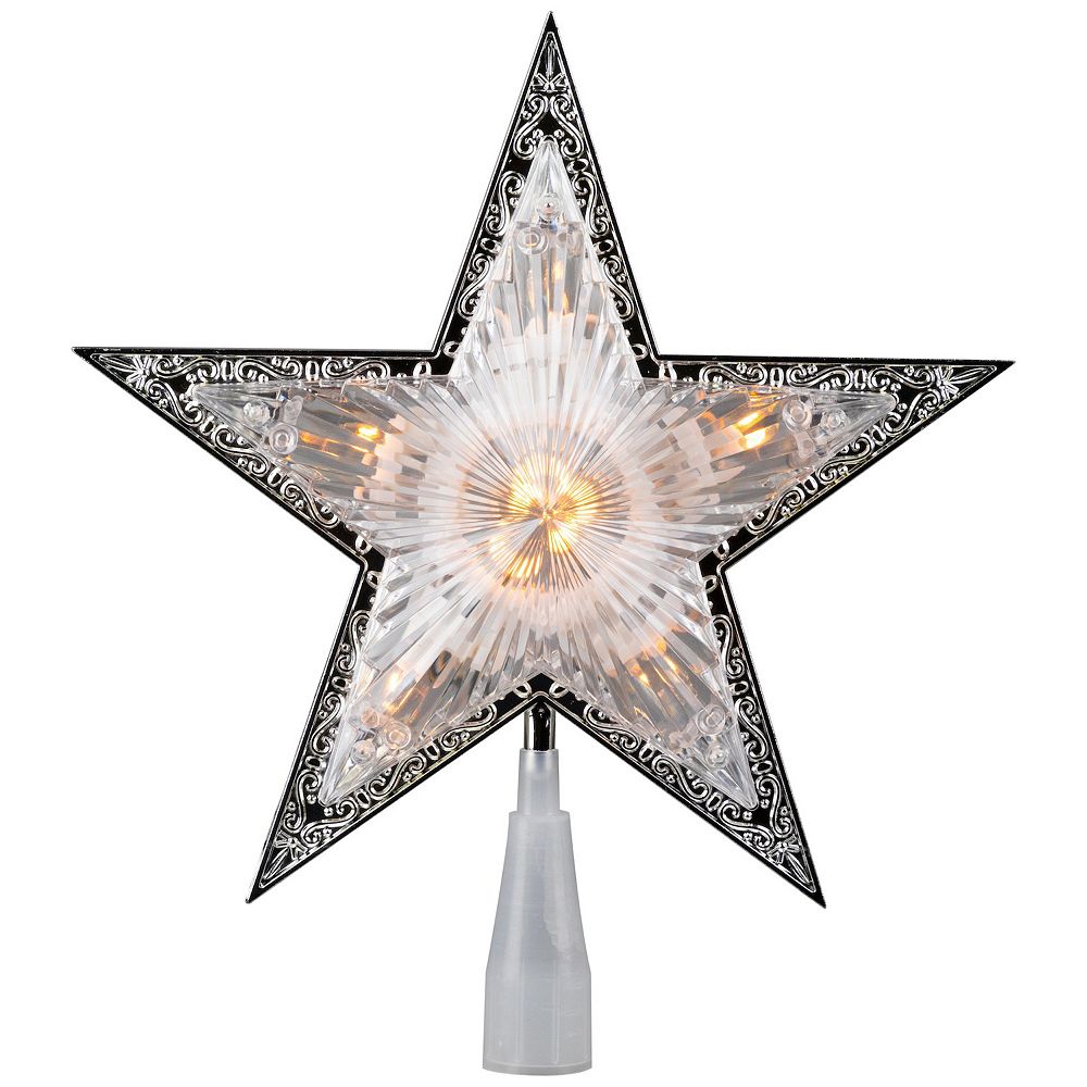Northlight Light-Up Crystal 5 Point Star Christmas Tree Topper