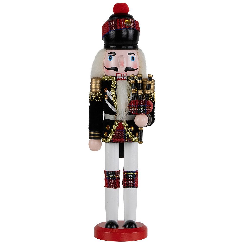 Northlight 12-Inch Mini Bagpiper Nutcracker Figure Table Decor