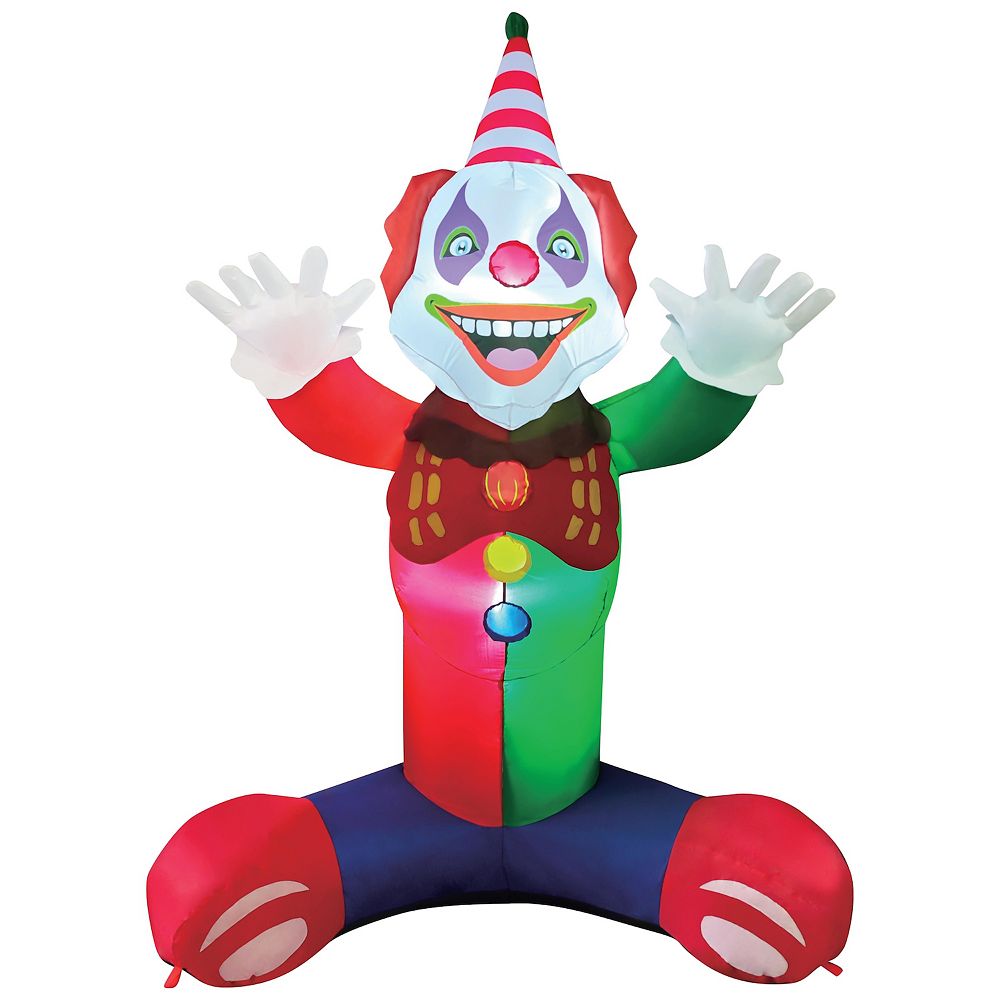 GOOSH 7 FT Halloween Inflatables Laugh Clown Blow Up Yard Decoration ...