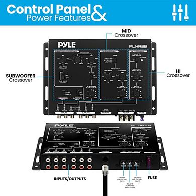 Pyle 3-Way Electronic Crossover Network with Remote Subwoofer Control ...